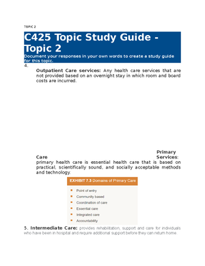 C425 notes - TOPIC 2 C425 Topic Study Guide - Topic 2 Document your ...
