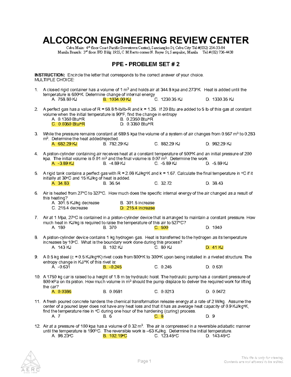 Thermodynamics Exam This File Is Only For Viewing ALCORCON thermodynamics-exam-this-file-is-only-for-viewing-alcorcon