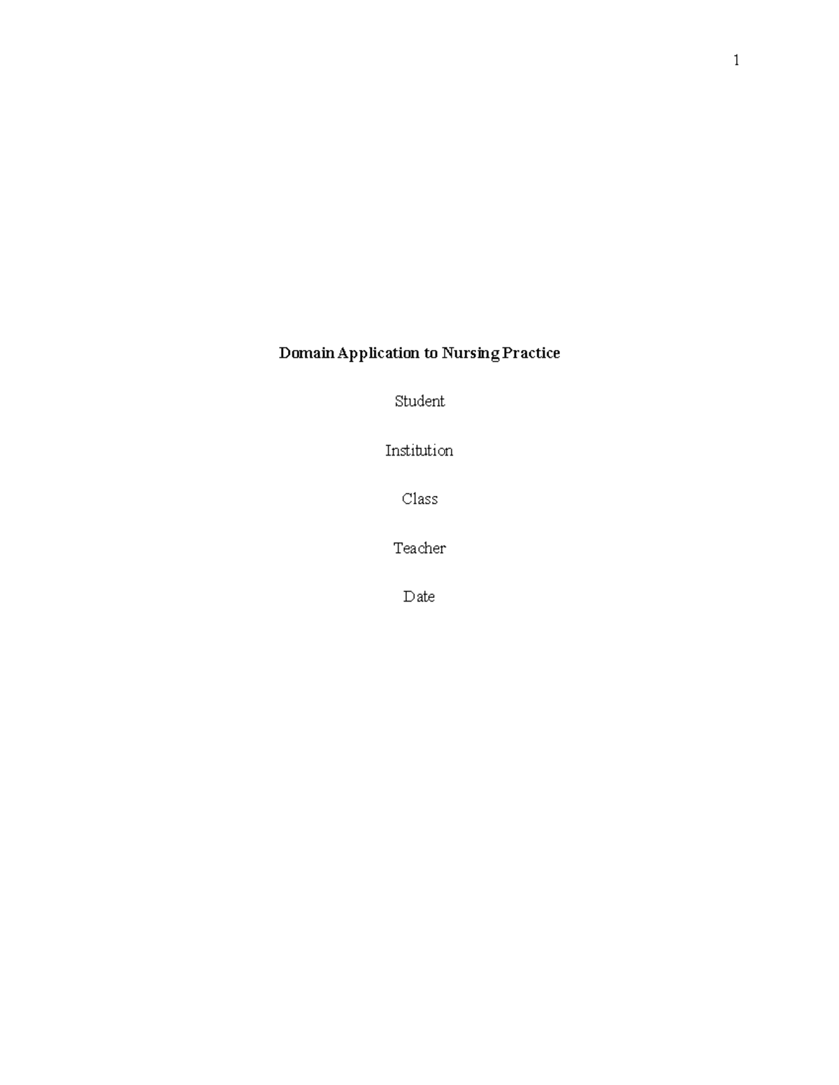 AACN Part 2:Domain 5 Paper - Domain Application to Nursing Practice ...
