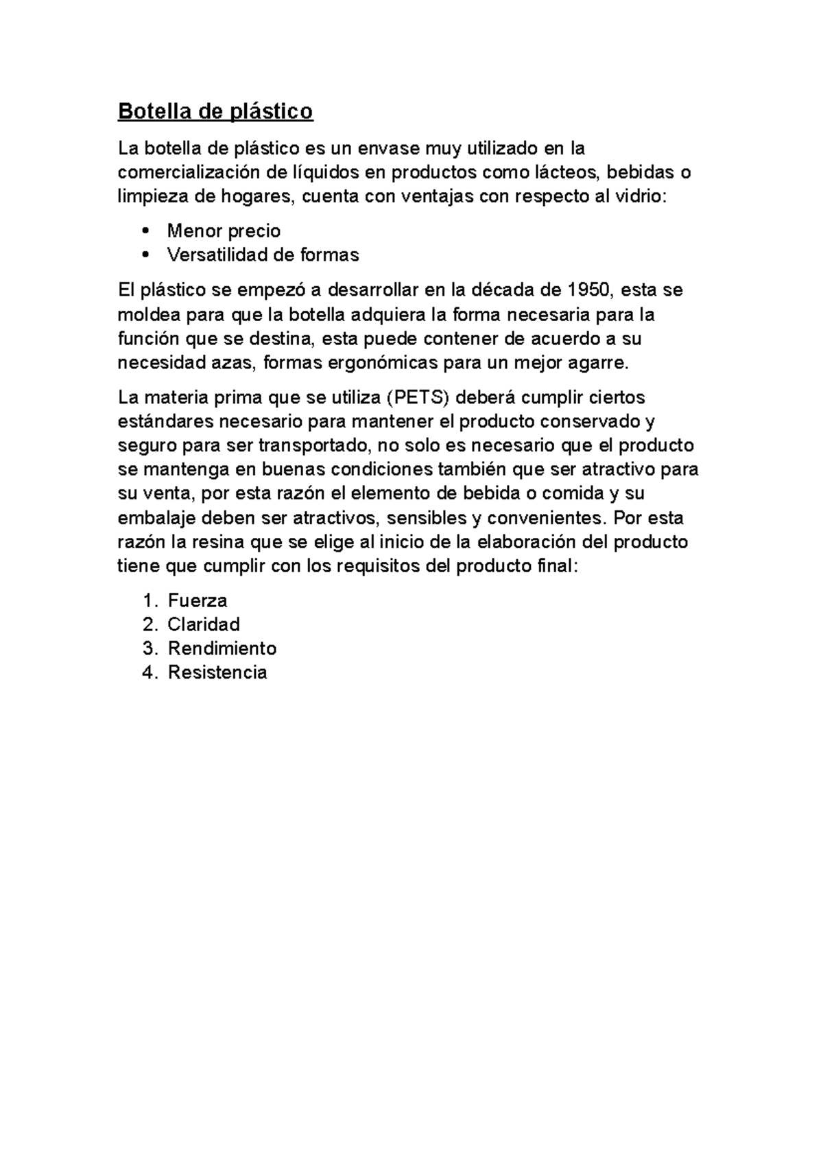 S9.Grupo 1 - mmnnn - Botella de plástico La botella de plástico es un ...