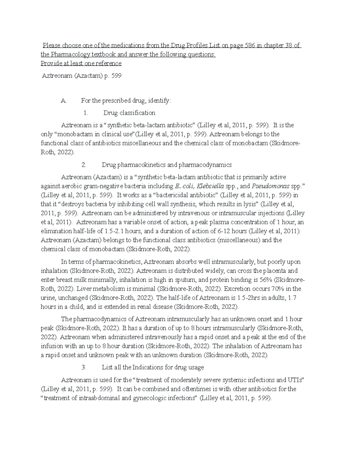 Case Study 1 Drug Classification - Please choose one of the medications ...