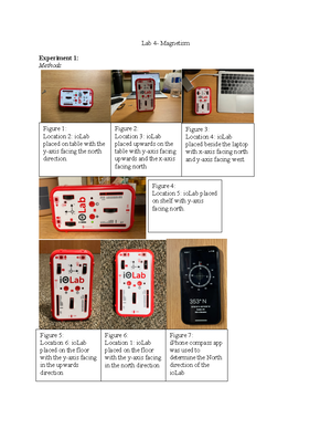 phys 1010 Lab 4 - Lab 4- Magnetism Experiment 1: Methods Figure 2 ...