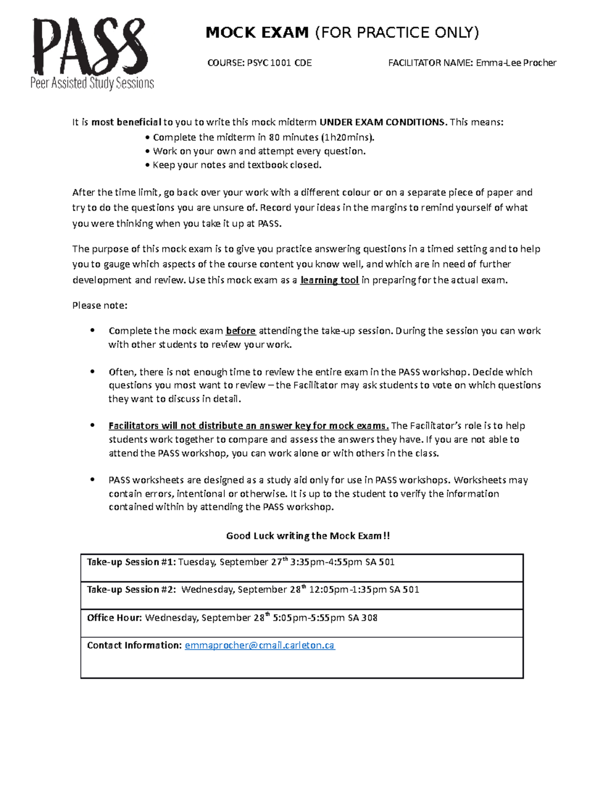 Mock Midterm 1 - Fall 2022 - It is most beneficial to you to write this mock midterm UNDER EXAM ...