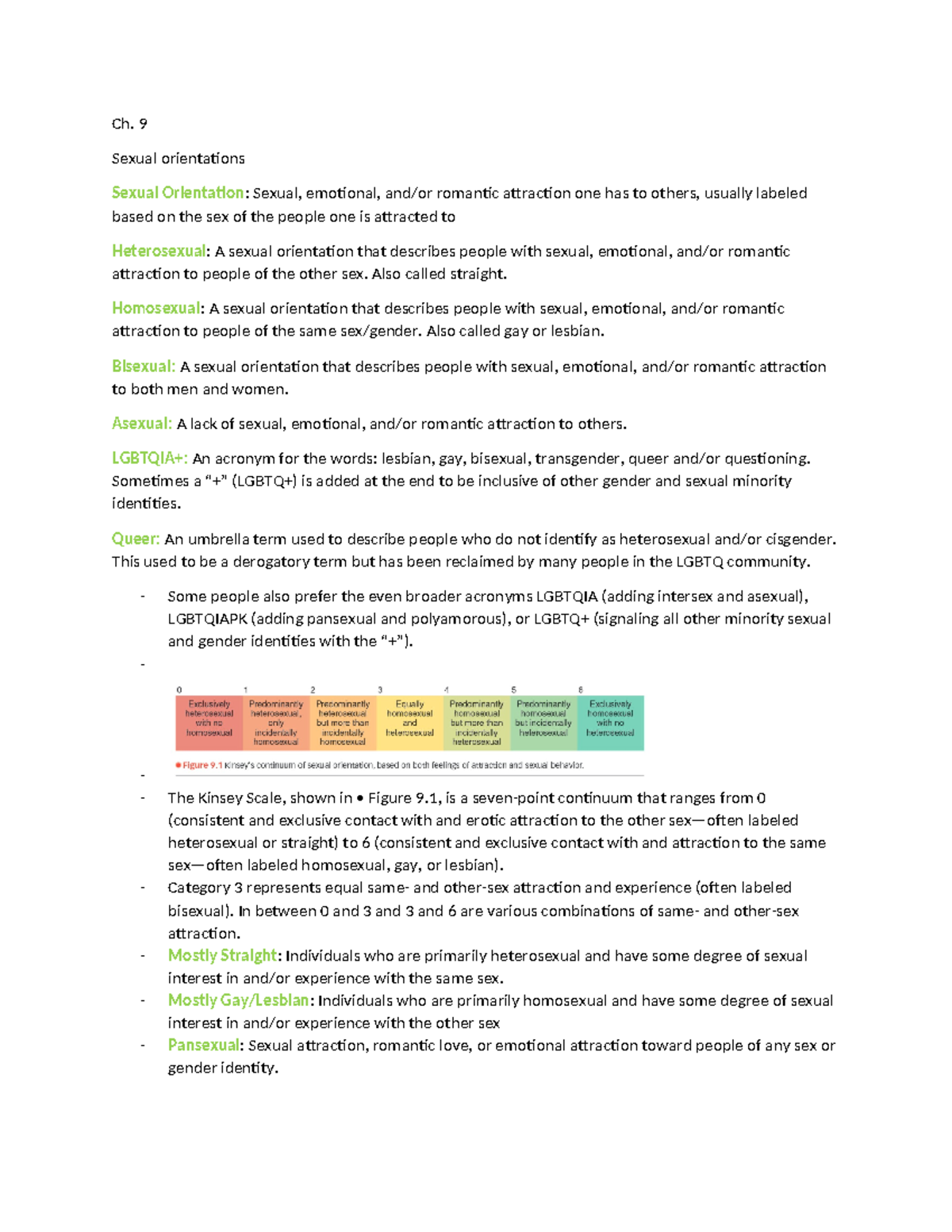 Ch. 9 psych of sex - Ch. 9 Sexual orientations Sexual Orientation ...