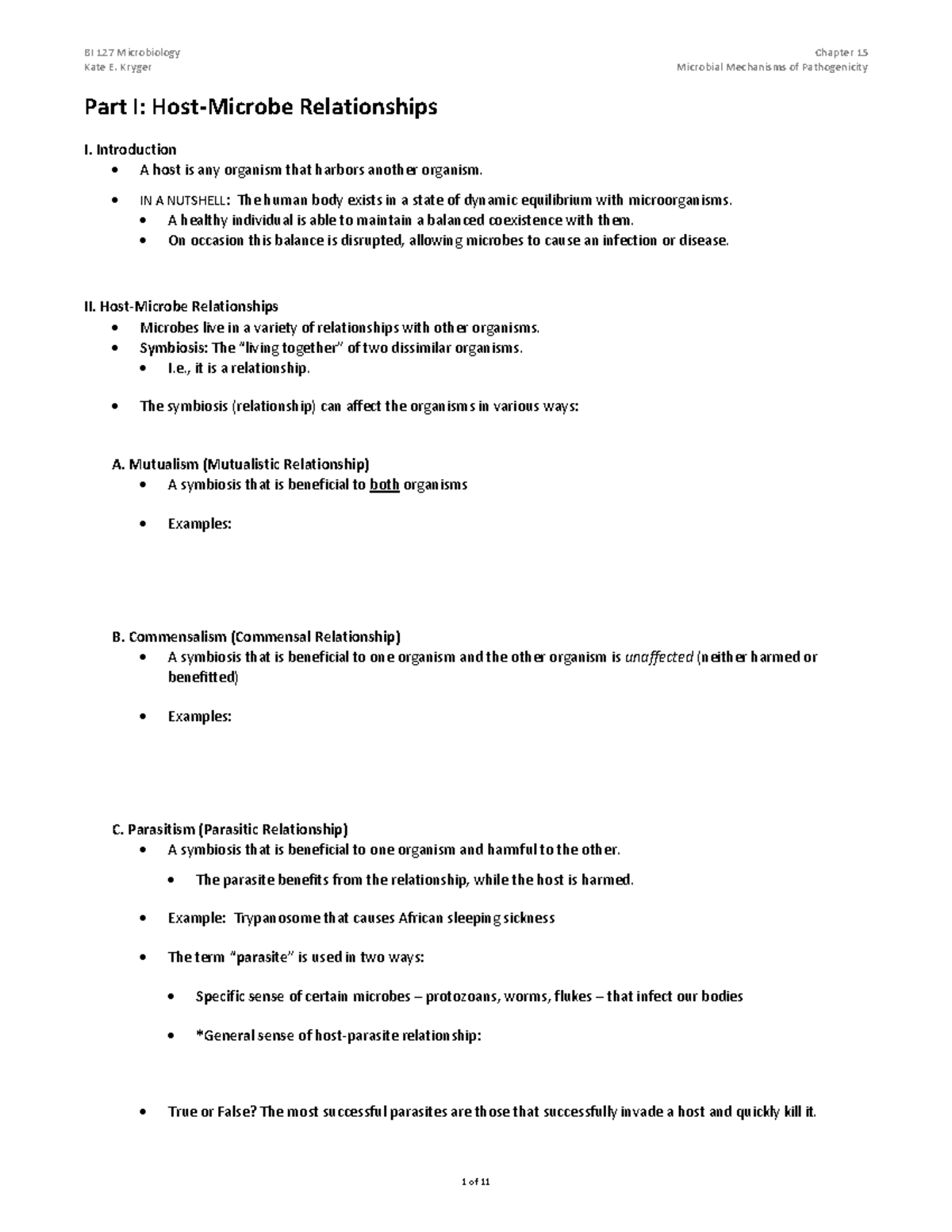 Ch 15 Microbial Mechanisms of Pathogenicity Online - Kate E. Kryger ...