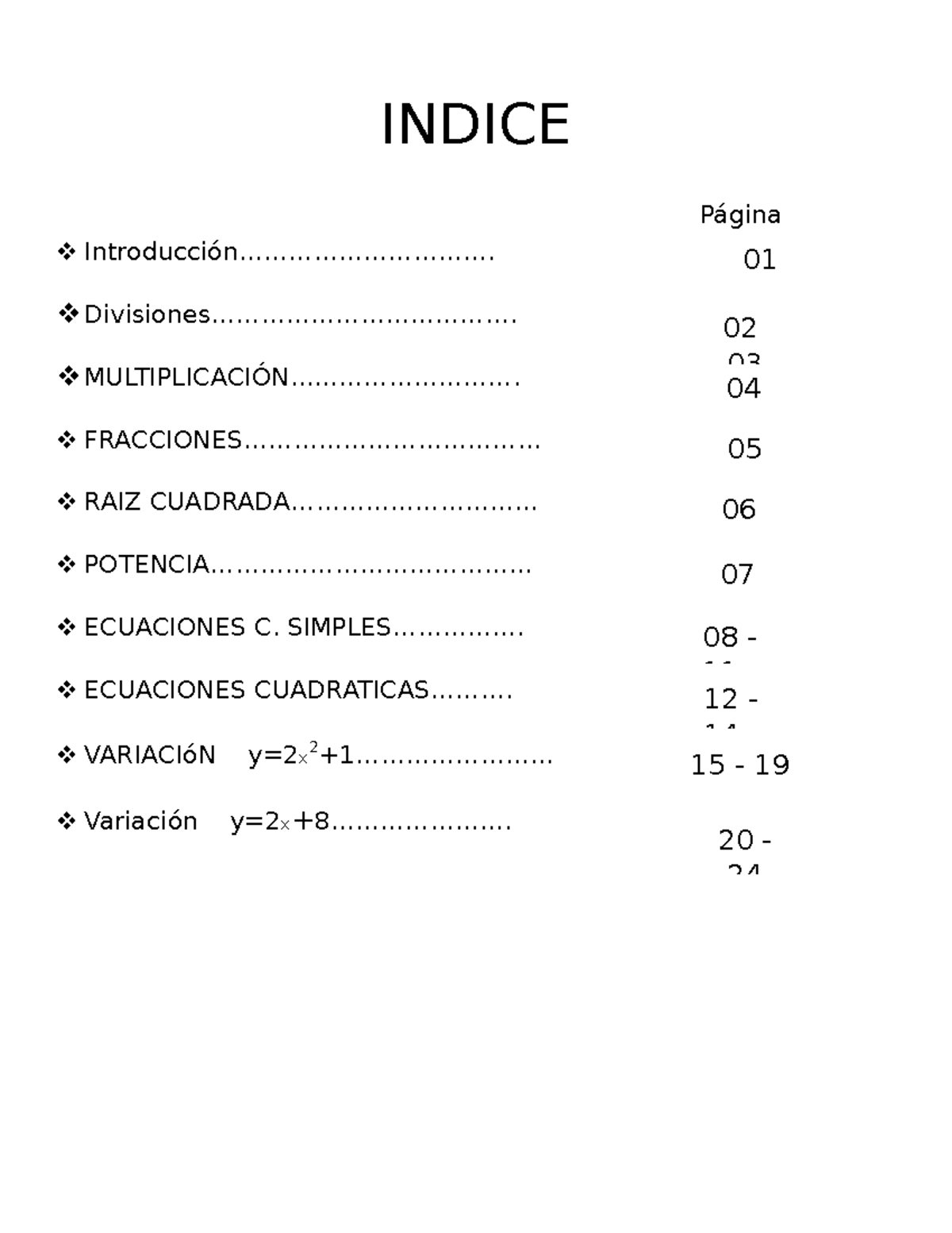 2.- Indice Hecho - solo quiero descargar algo - INDICE Introducción