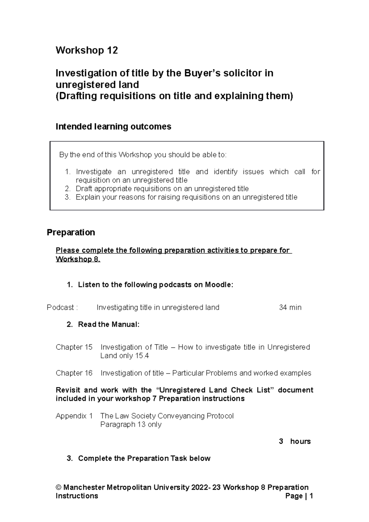 Workshop 8 - Preparation instructions - Investigating title in ...