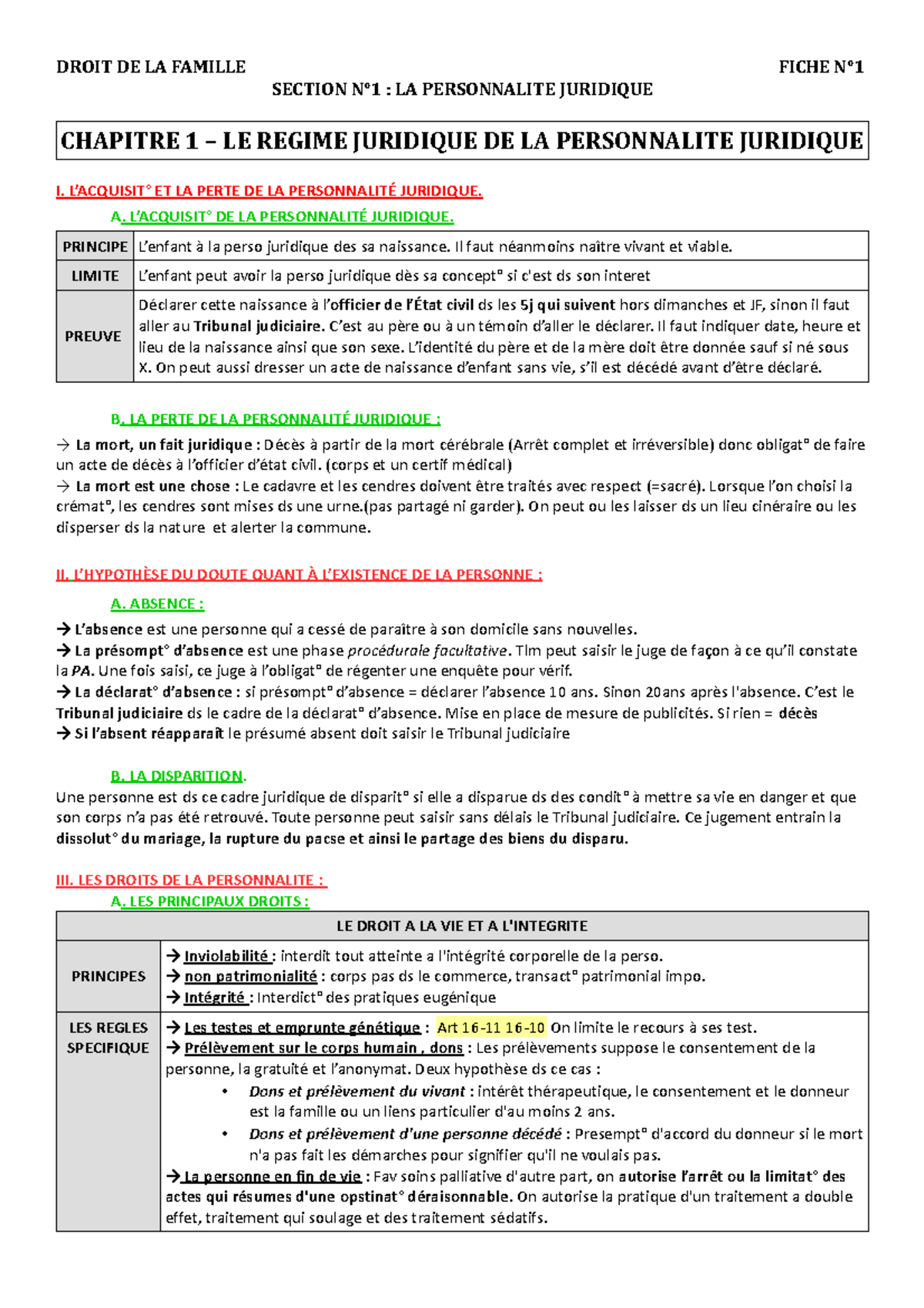 Chapitre 1 – LE Regime Juridique DE LA Personnalite Juridique - Warning: TT: undefined function ...