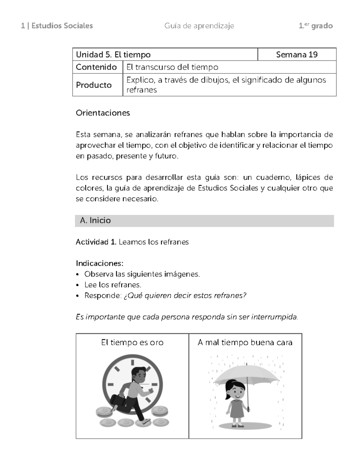 Guia aprendizaje estudiante Sociales primer grado s19 bn ...