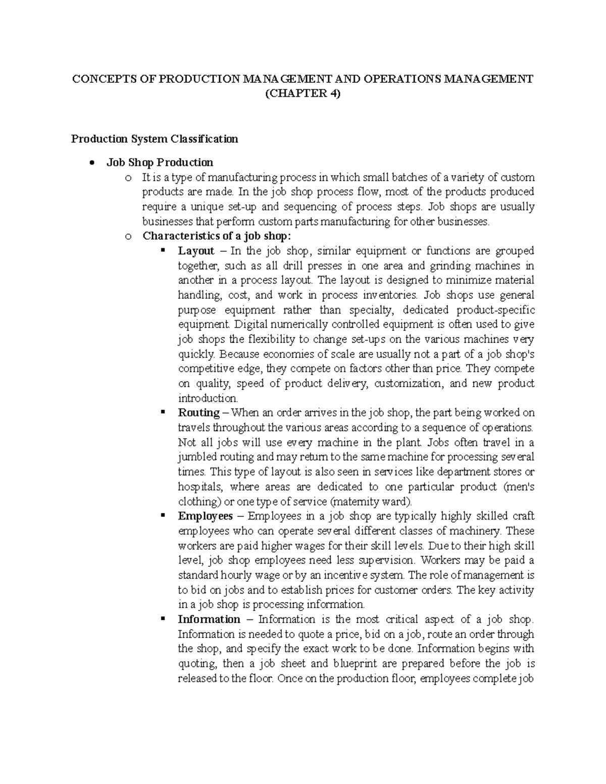 CBME Chapter 4 Reviewer - CONCEPTS OF PRODUCTION MANAGEMENT AND ...