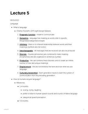 Lecture 10: Perception - Lecture 10 1 Lecture 10 Exam 3-5 questions per lecture big picture ...