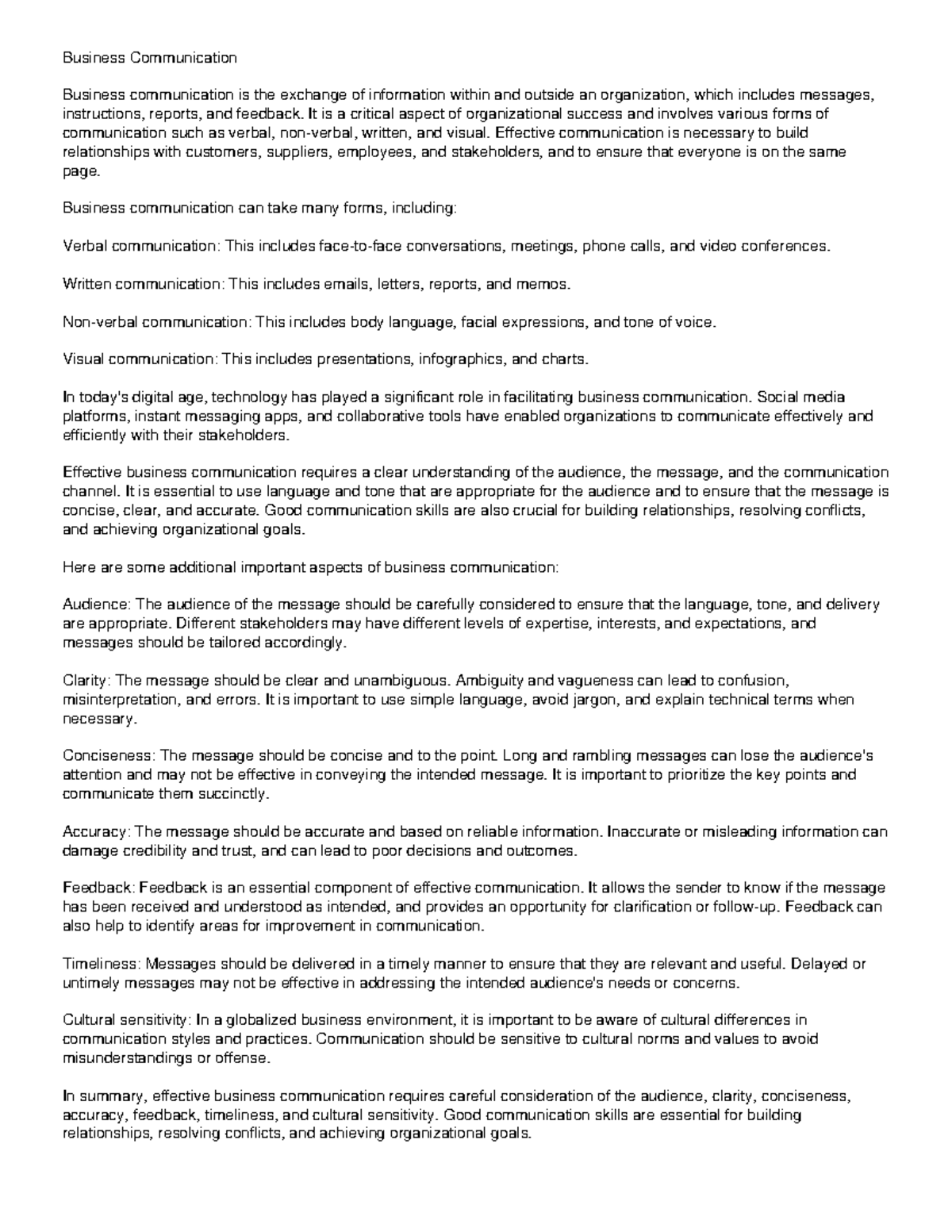 Business Communication - Business Communication Business communication ...