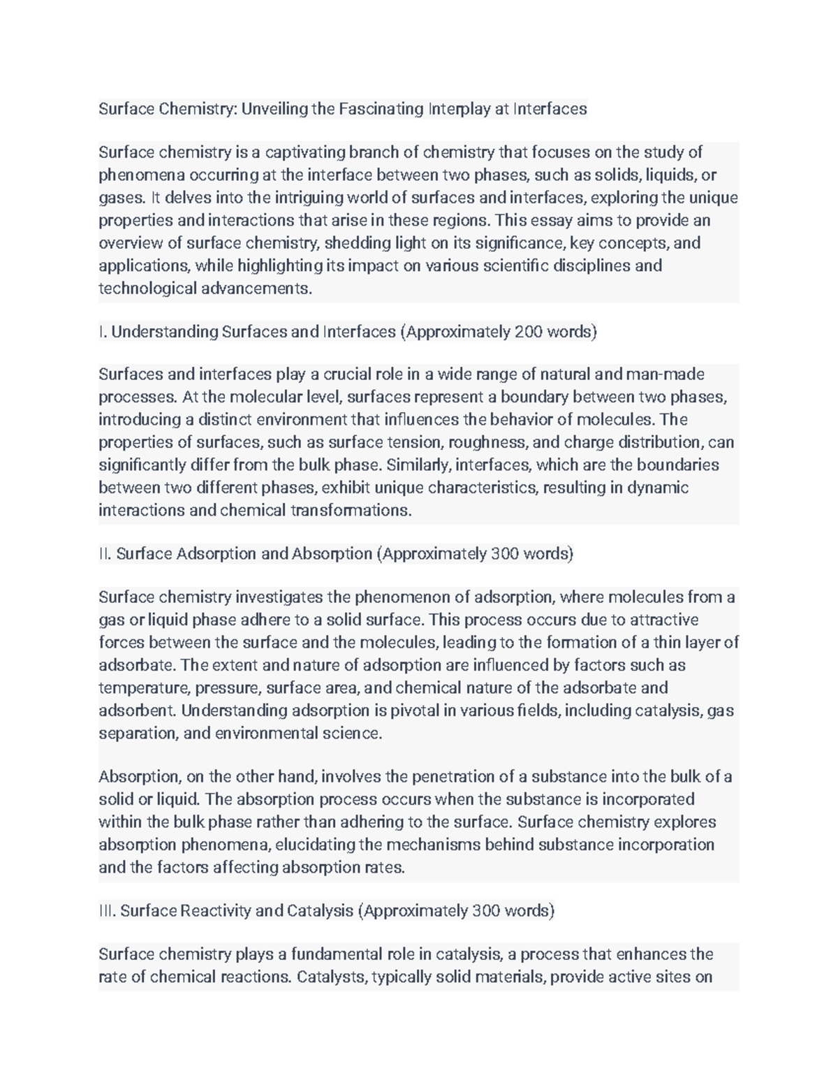 Untitled document - Surface Chemistry - Surface Chemistry: Unveiling ...