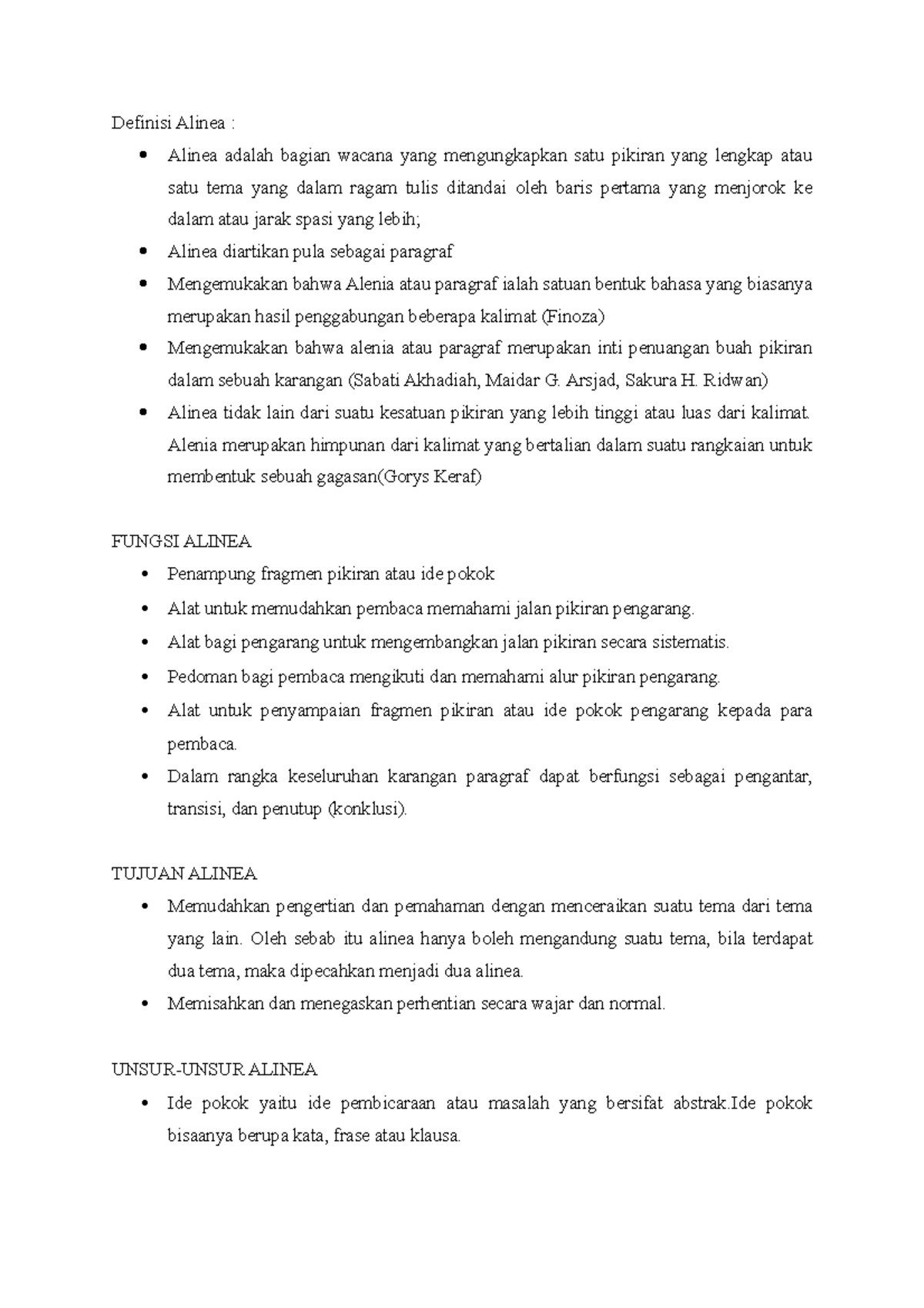 Alinea dan Ejaan - Definisi Alinea : Alinea adalah bagian wacana yang mengungkapkan satu pikiran ...