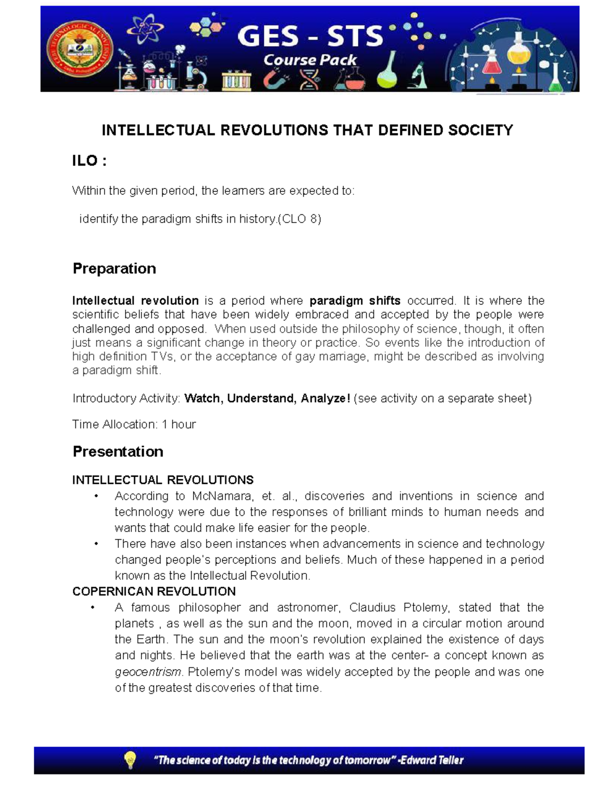 2-Intellectual-Revolution - INTELLECTUAL REVOLUTIONS THAT DEFINED ...