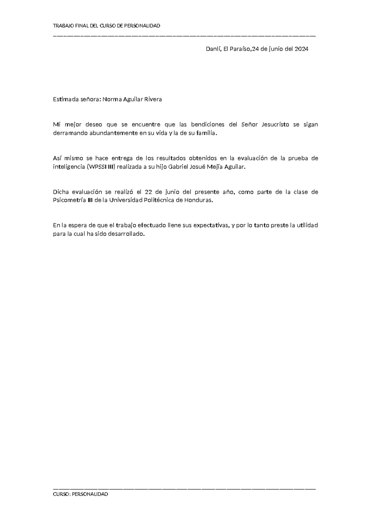 Infirme final - ensayo - - Studocu