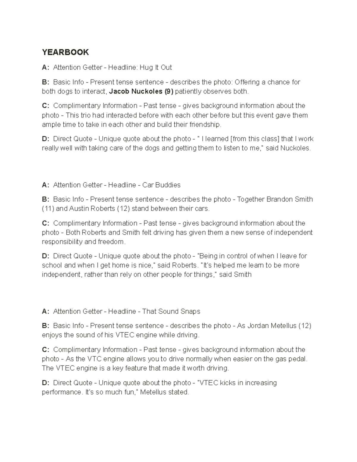 How to create a caption - try its actually super easy yall - YEARBOOK A ...