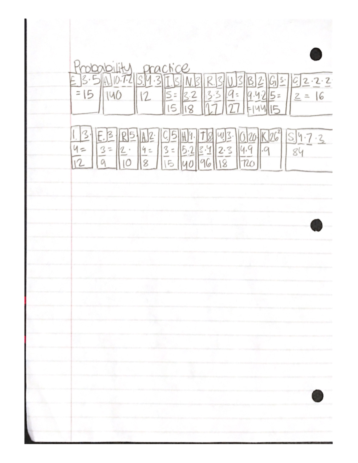 Math task cards - Note - Probability practice E 3 A. 10.7 S.4 I N R UJ ...