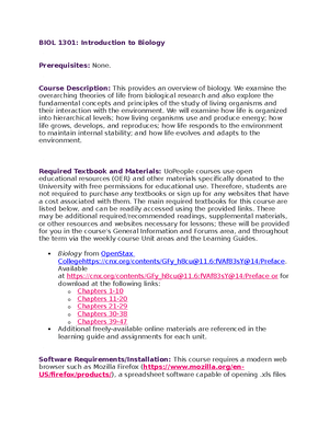 BIOL1121 Unit 4 Study Guide - BIOL 1121 Unit 4 Study Guide Directions Use this study guide to ...