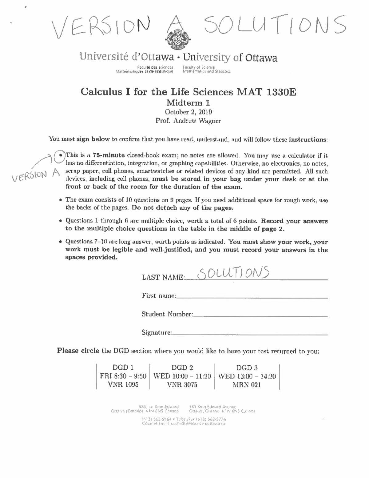 MAT 1330 Practice Midterm 1 Solutions - MAT1330 - Studocu