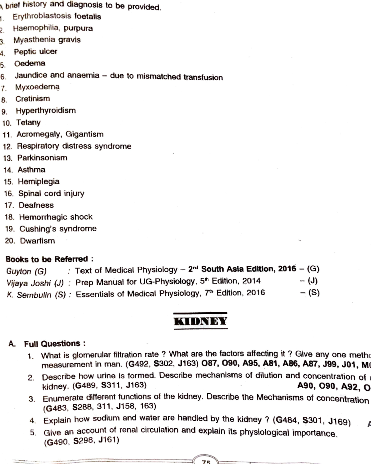 Bhalani physio question pdf - MBBS - Studocu