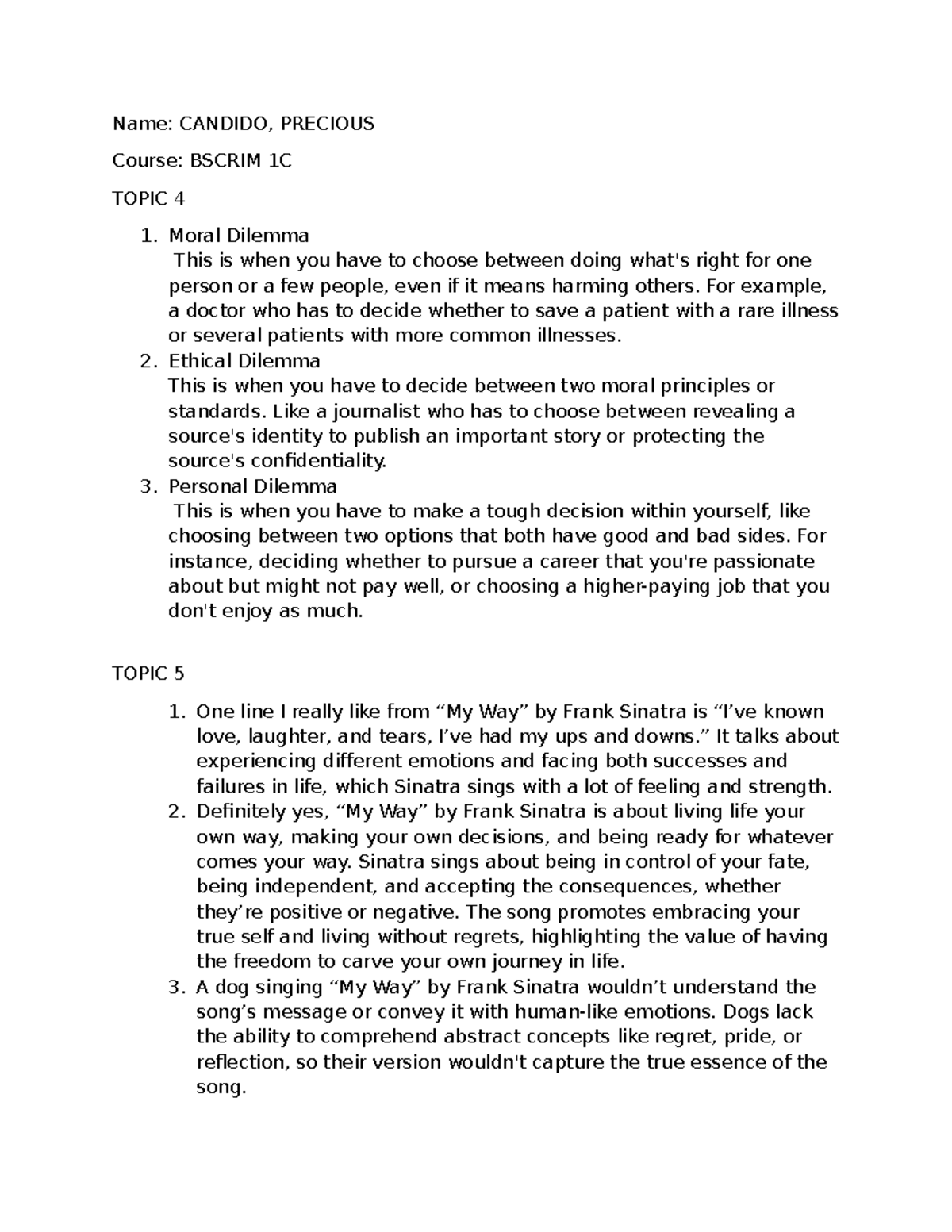 Ethics, Bscrim 1C, Agustin, Jecel BOY F - Name: CANDIDO, PRECIOUS ...