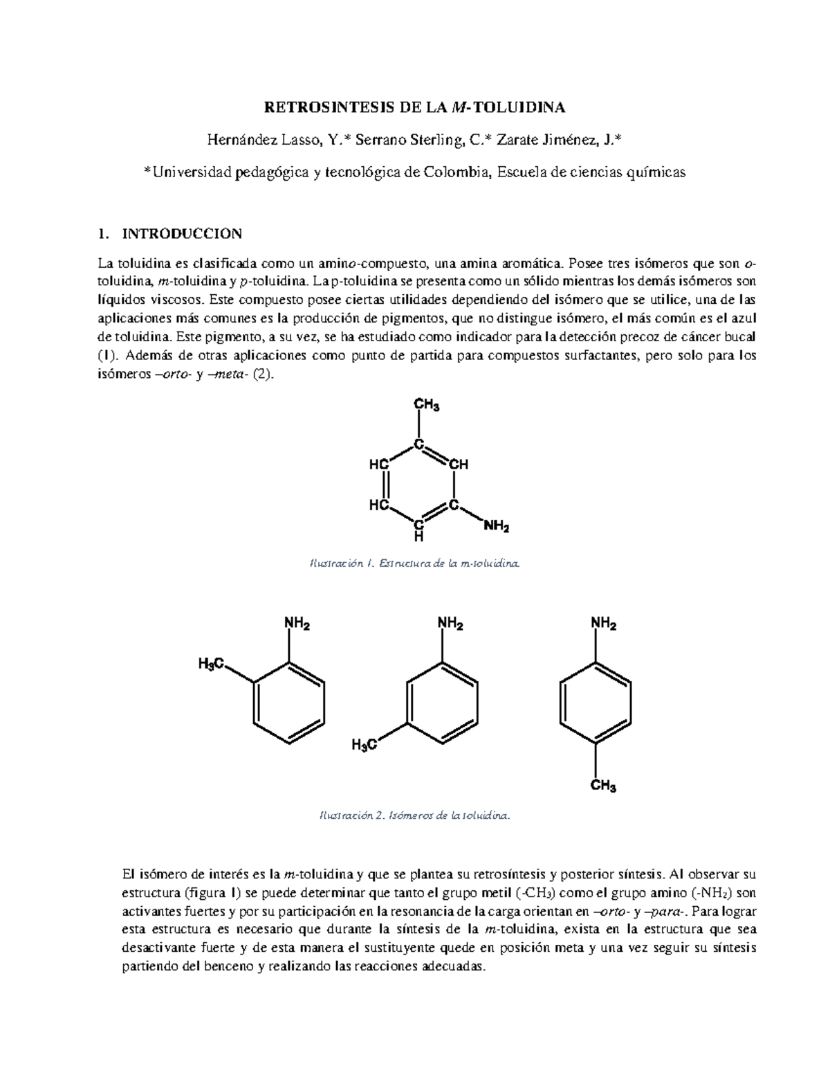 Informa-2-m-toluidina-retrosintesis compress - RETROSINTESIS DE LA M ...