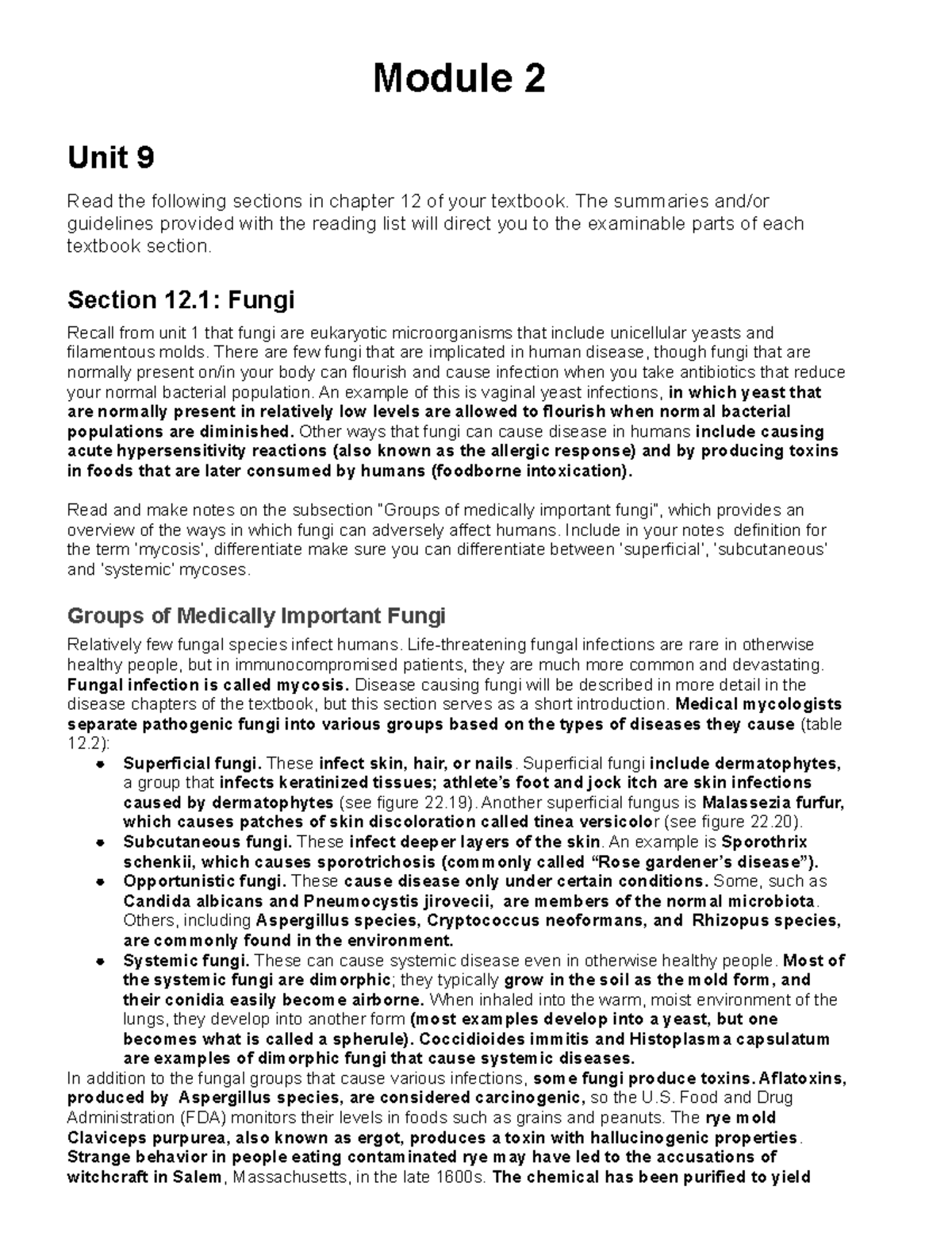 9-12 - Summary Microbiology: a Human Perspective - Module 2 Unit 9 Read ...
