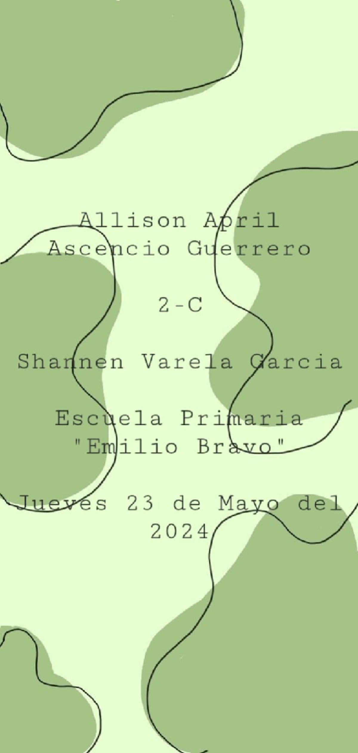Jueves 23 de Mayo del 2024 Allison April Ascencio Guerrero - A1lison ...