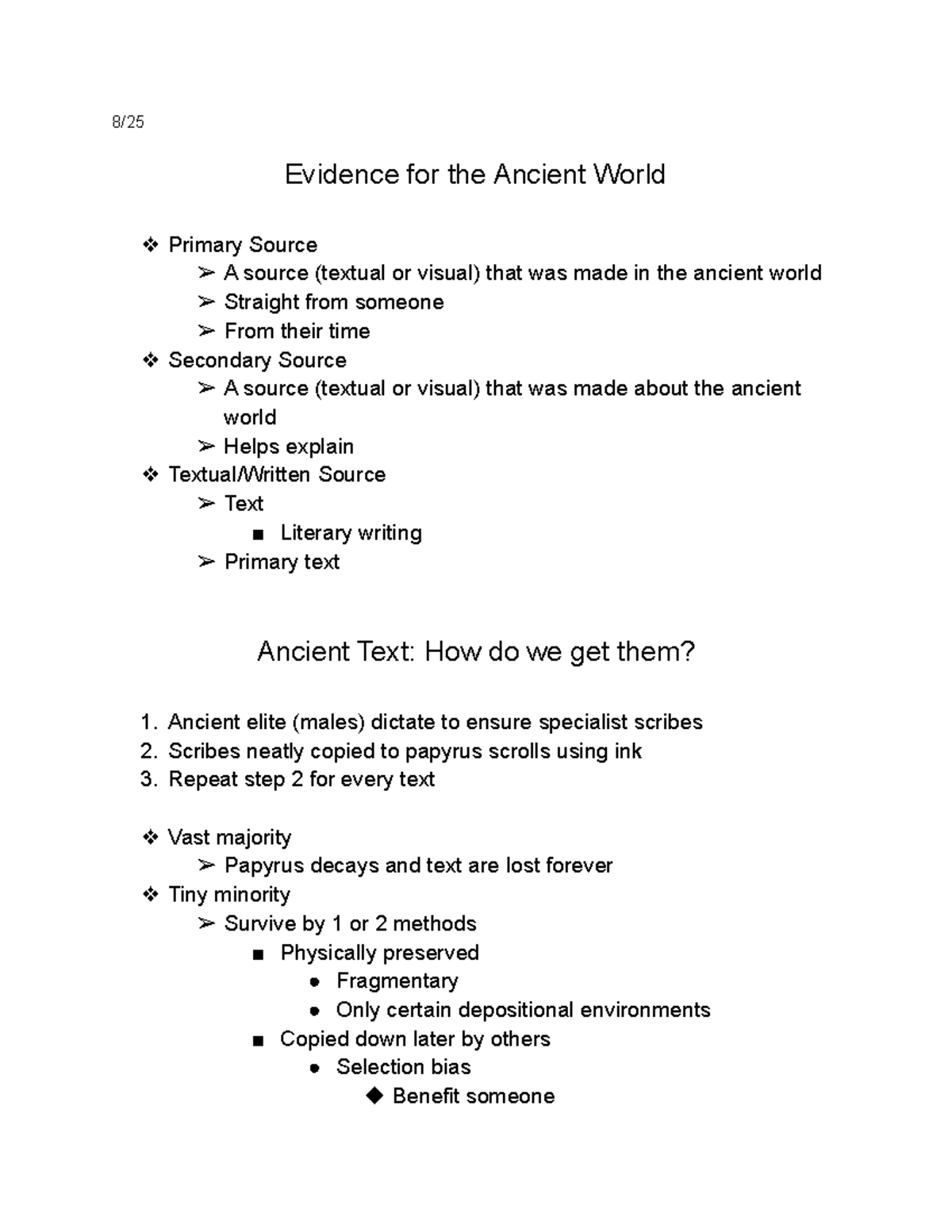 Classic Mythology In Class notes - 8/ Evidence for the Ancient World ...