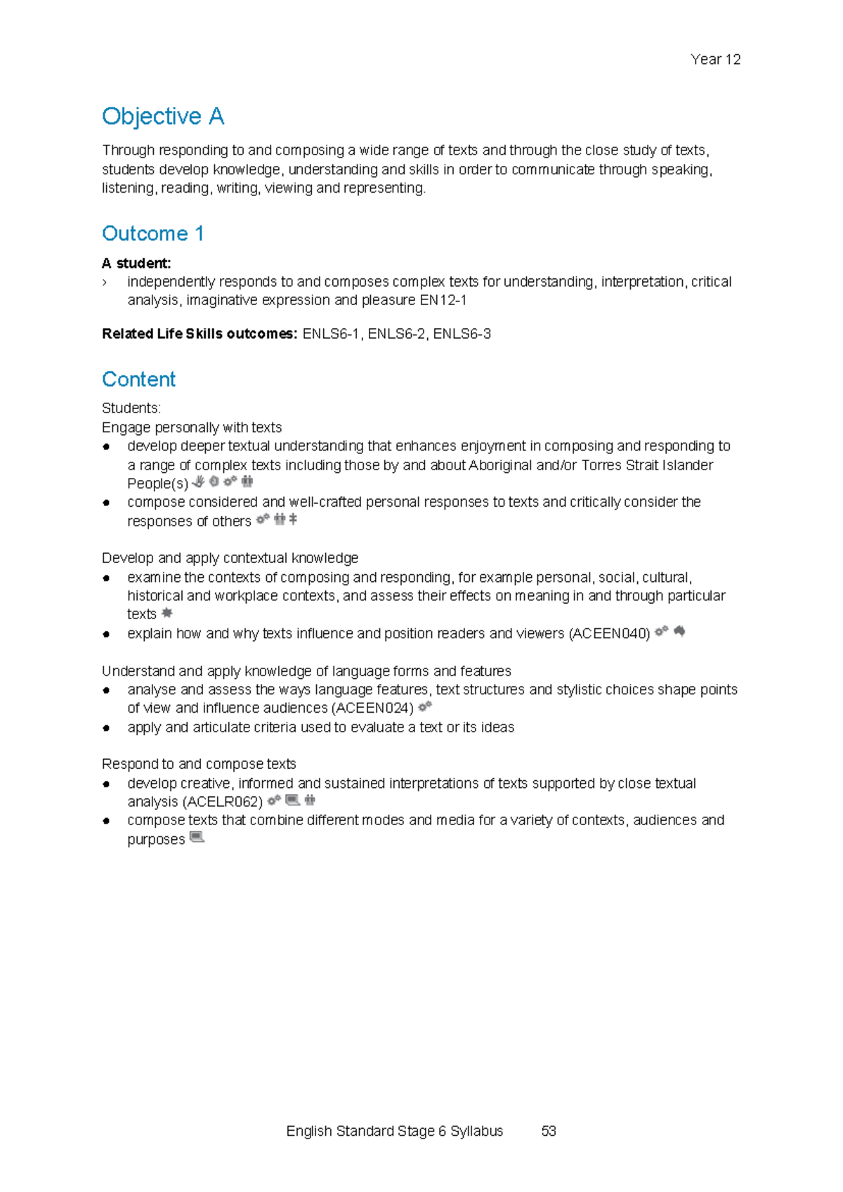 PDF document 41 - good study syllabus - Year 12 English Standard Stage ...