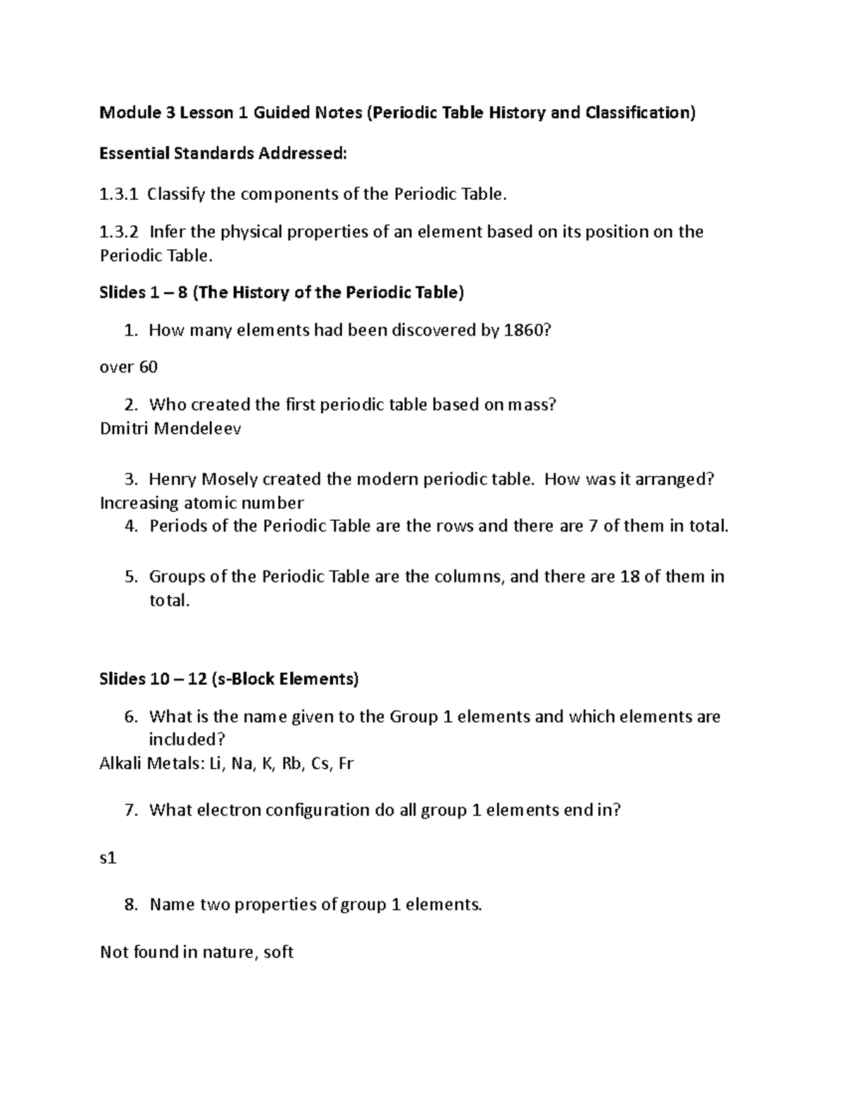 Module Three Lesson One Guided Notes - Module 3 Lesson 1 Guided Notes ...