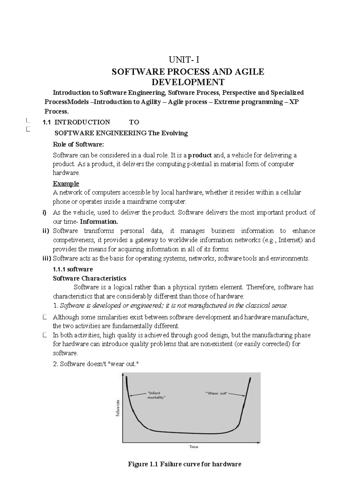 Oose unit1 - oose notes regulation 2021 - UNIT- I SOFTWARE PROCESS AND ...