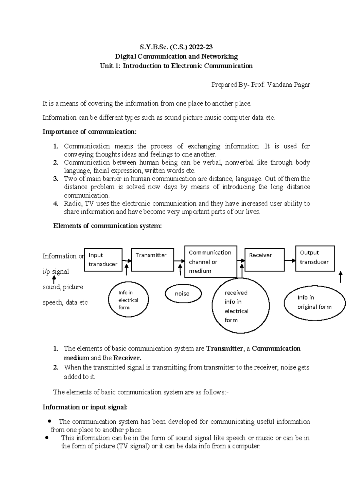 Unit1 DCN Notes - Digital Communication and Networking - S.Y.B. (C ...