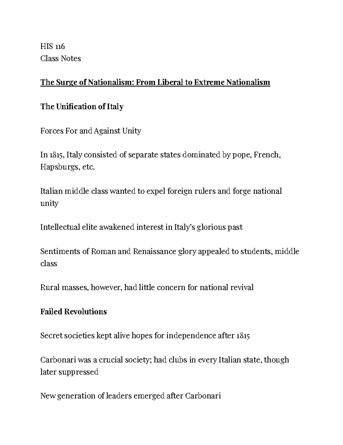 HIS 18 - The Surge of Nationalism: From Liberal to Extreme Nationalism ...