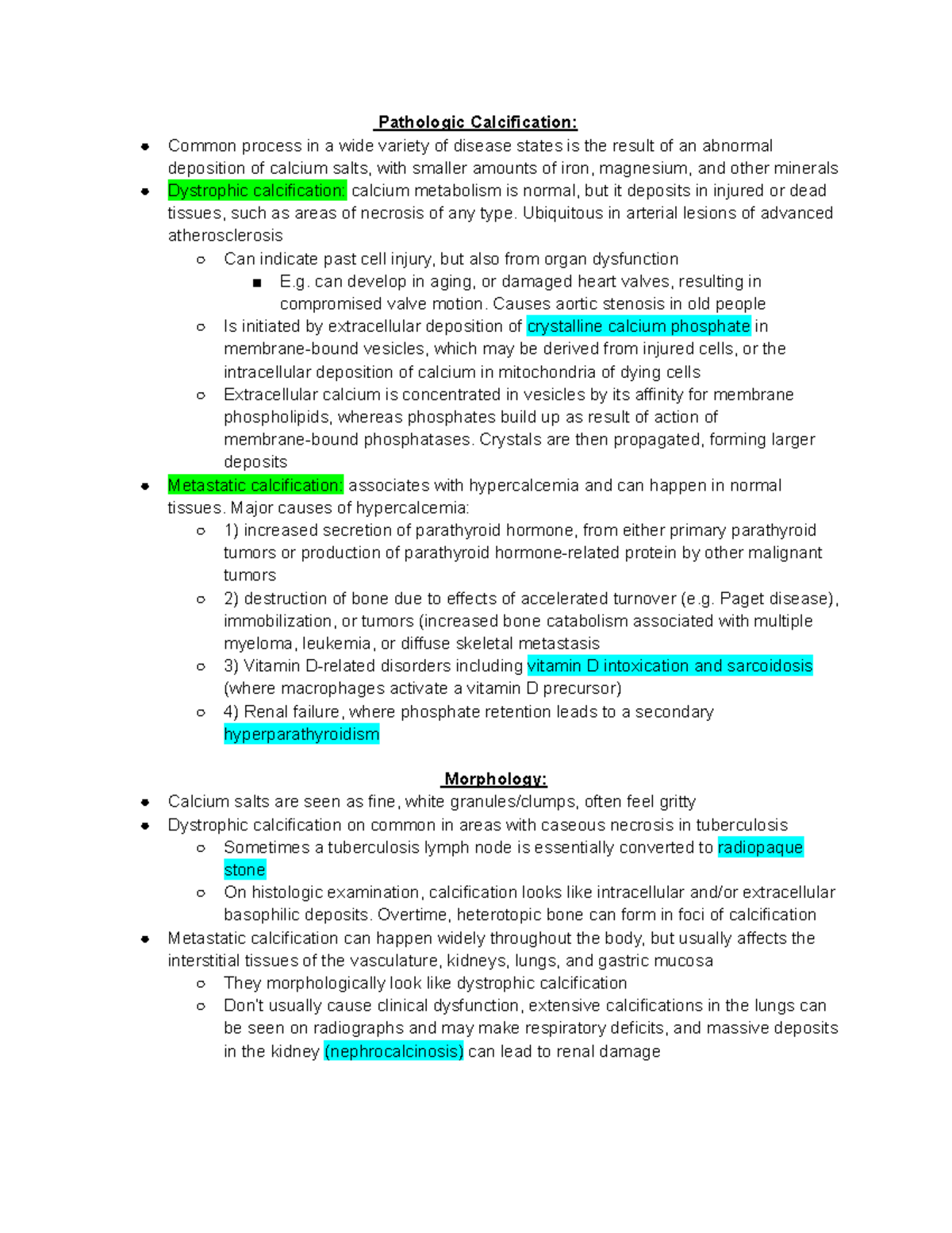 Unit 1 part 2: calcification, 2 types of fat necrosis - Path3610 - U of ...