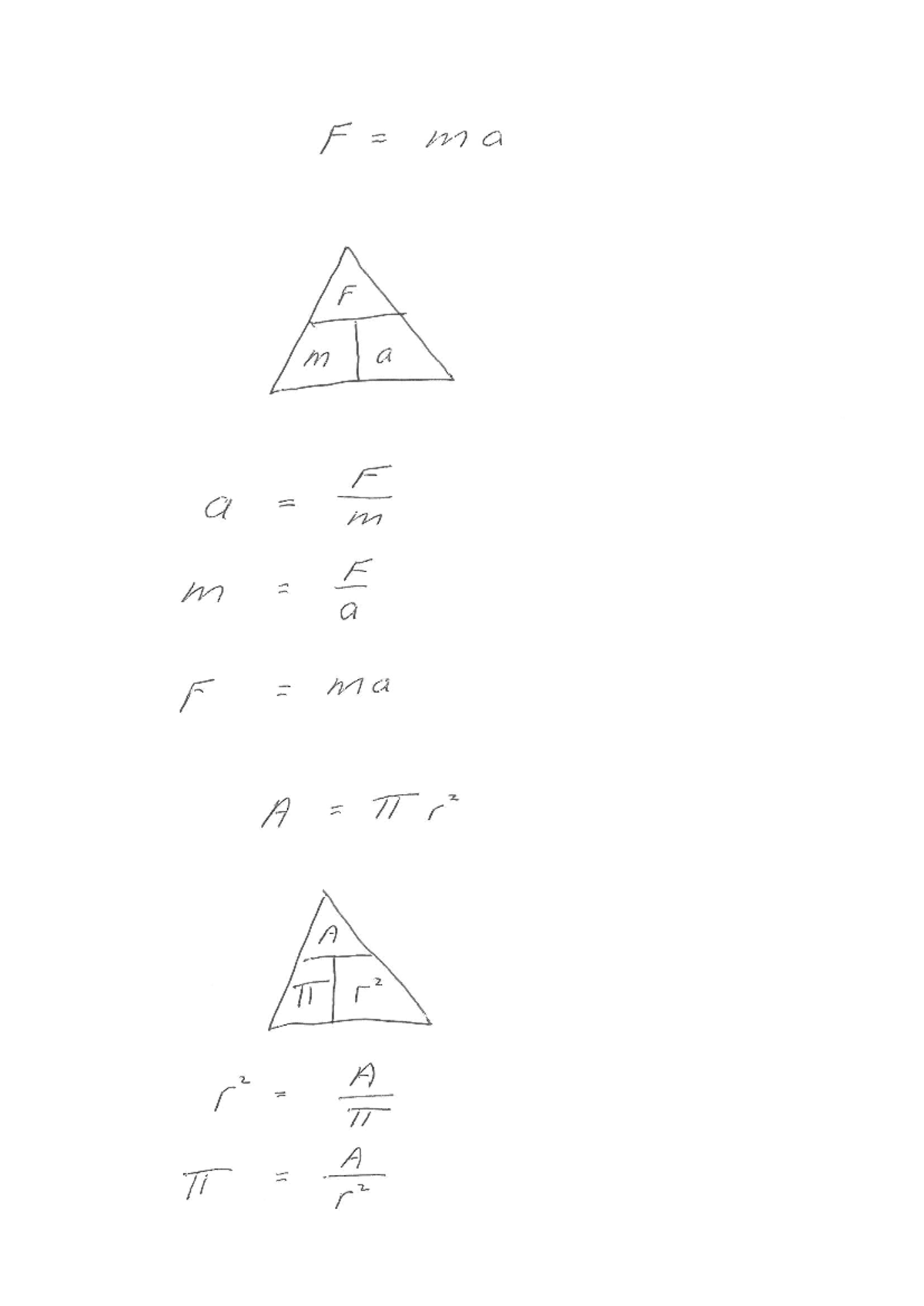 Subject of Formula - Basic maths - Agri 1624 - F ma F m a a F m a F ma ...