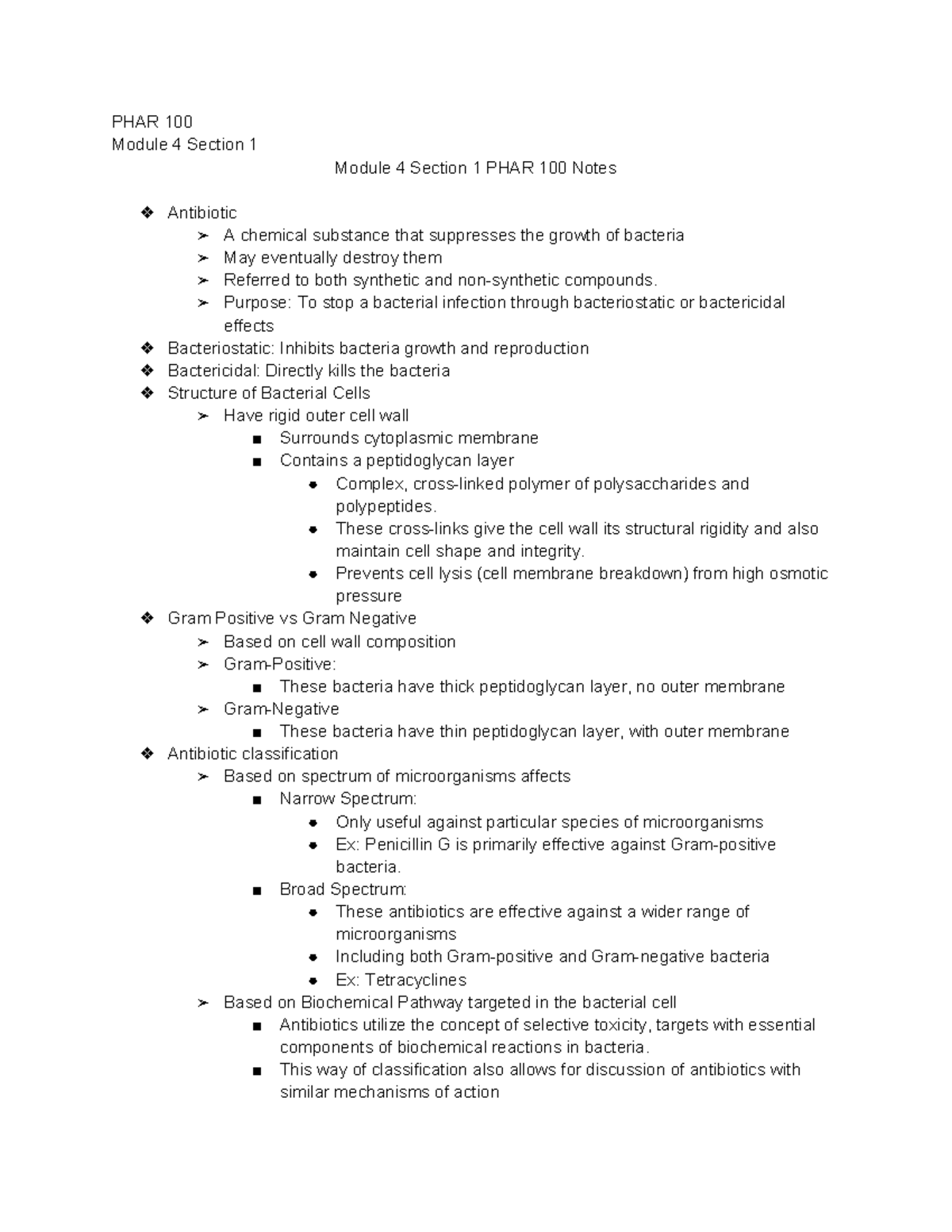 Mod 4 section 1 - PHAR 100 Module 4 Section 1 Module 4 Section 1 PHAR ...