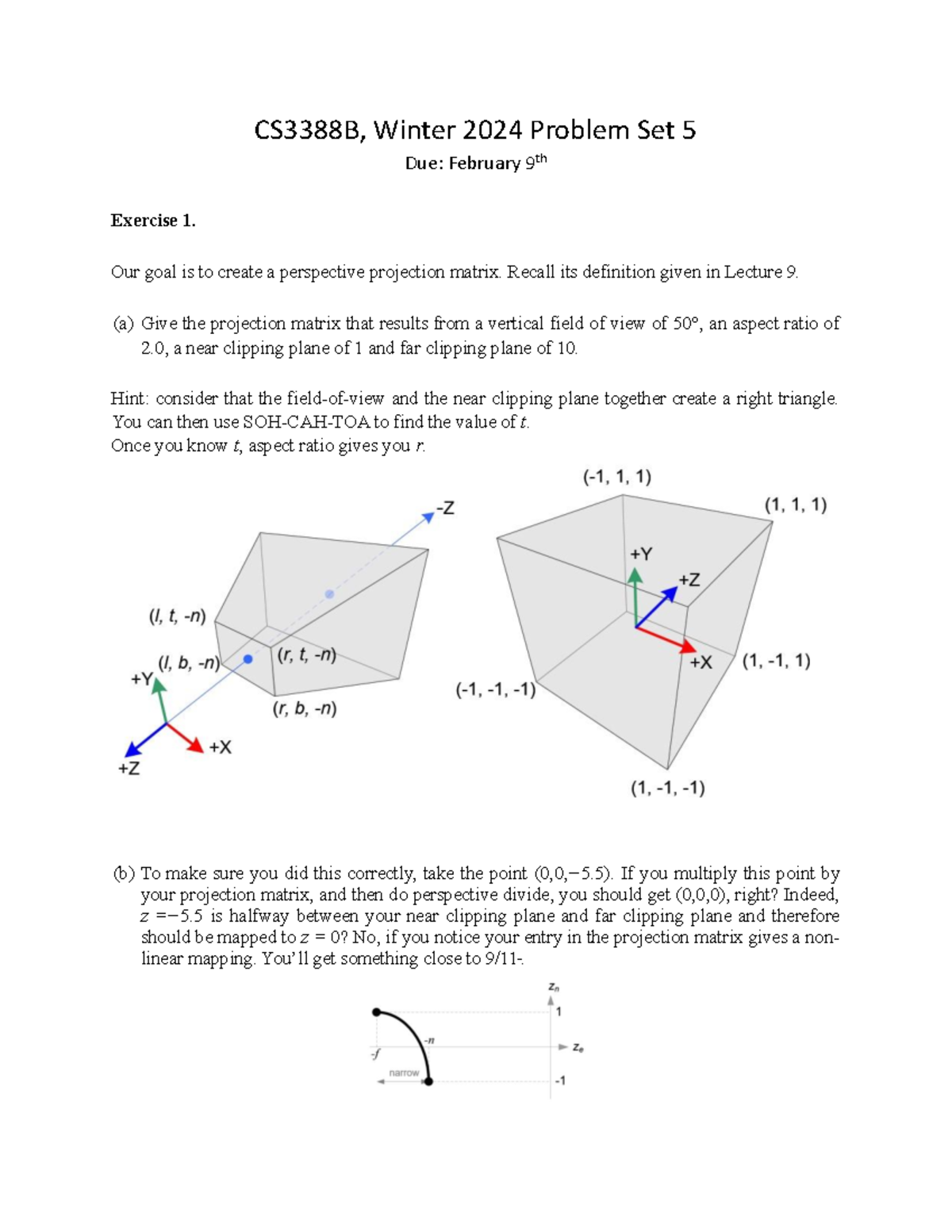CS3388-Problem Set 5 - Problem set 5 - CS3388B, Winter 202 4 Problem Set 5 Due: February 9 th ...