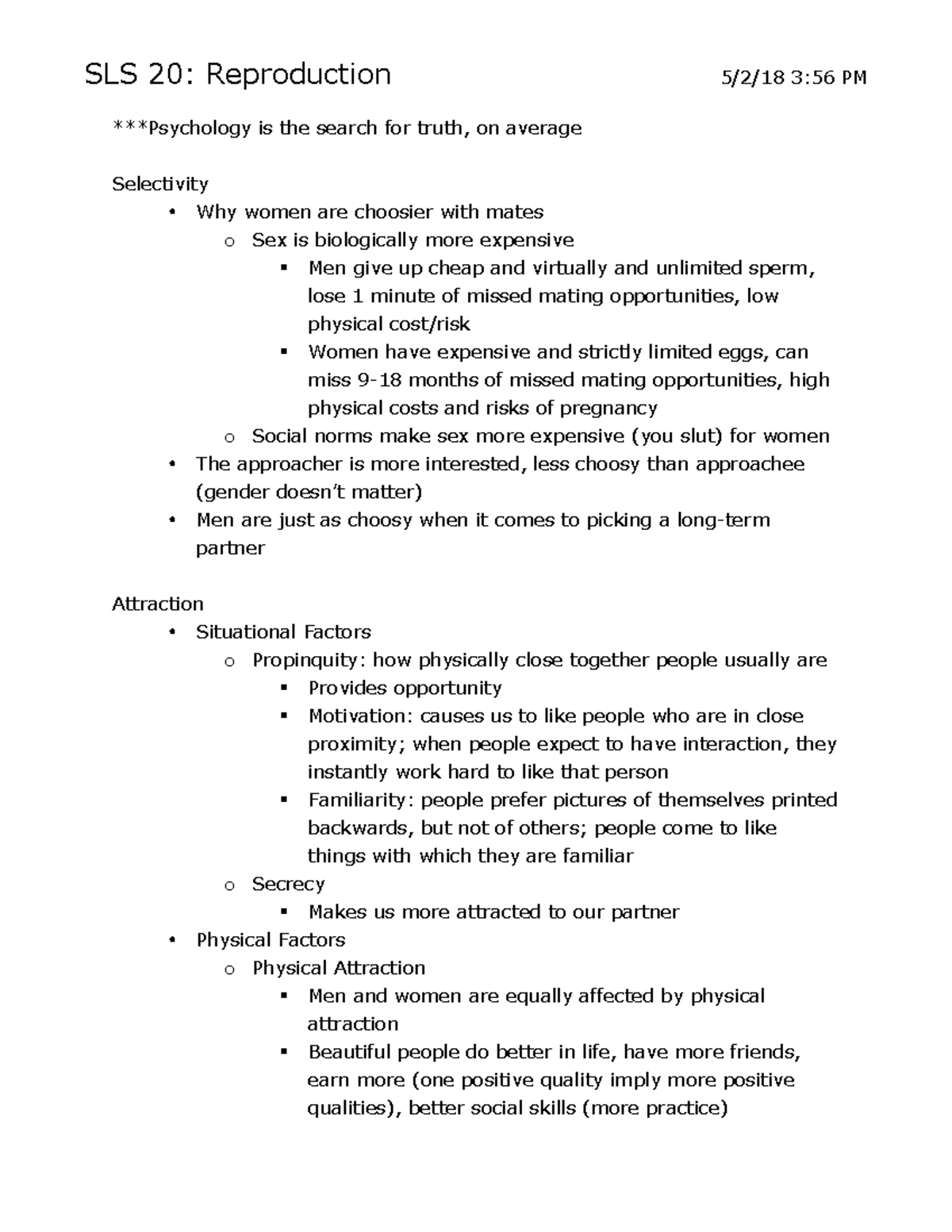 Reproduction Lecture - SLS 20: Reproduction 5/2/18 3:56 PM ...