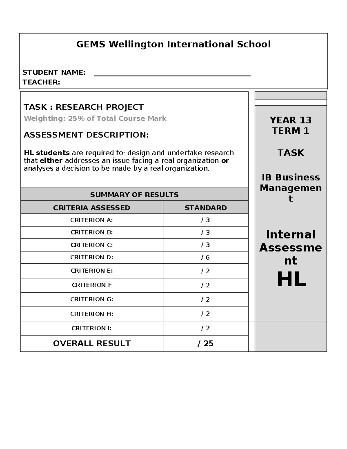 Internal Assessment HL Guide - GEMS Wellington International School ...