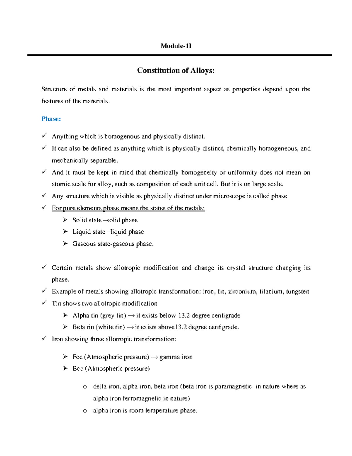 Constitution of Alloys - Module-1I Constitution of Alloys: Structure of ...