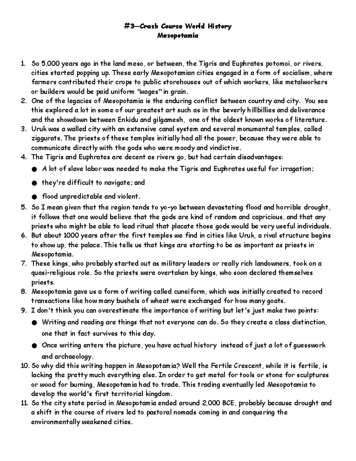 The 3 mesopotamia - #3—Crash Course World History Mesopotamia So 5,000 ...