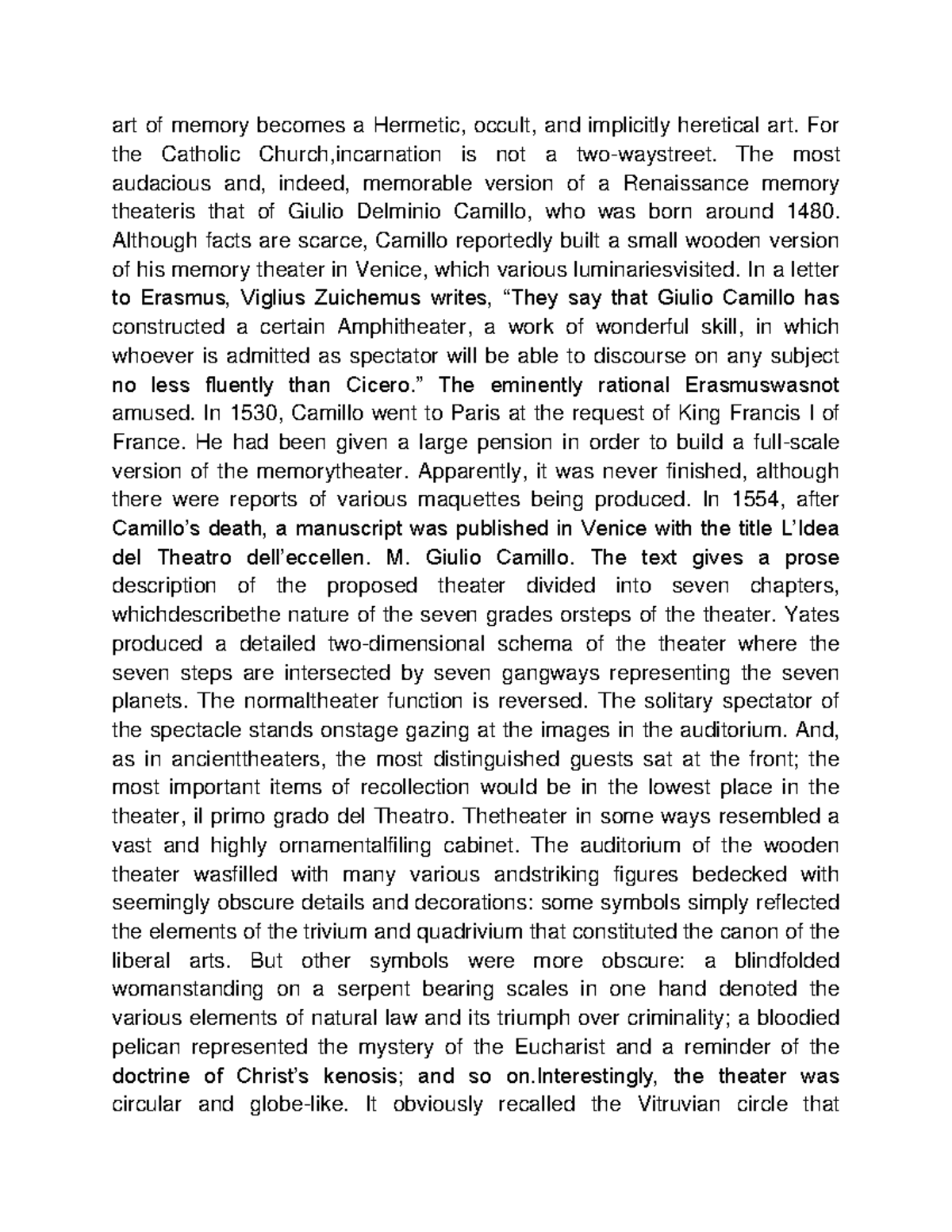 Memory theater-4 - N/A - art of memory becomes a Hermetic, occult, and ...
