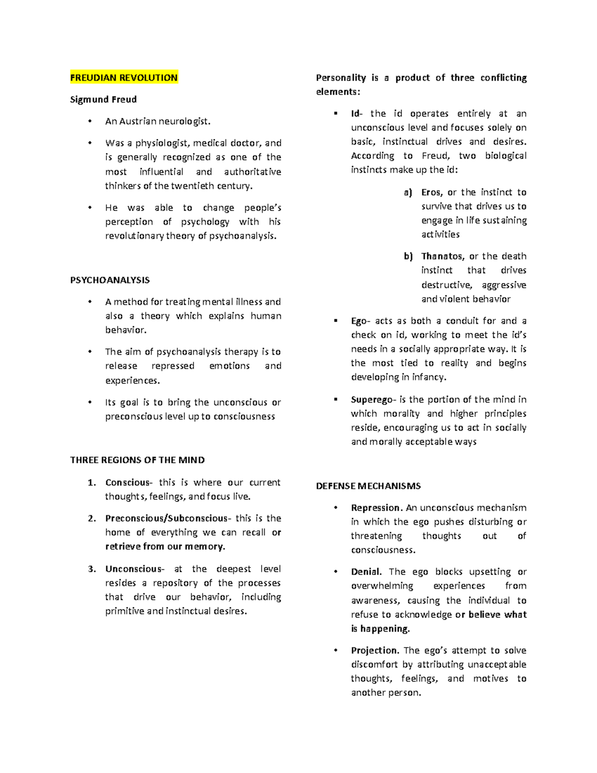 Freudian Revolution - FREUDIAN REVOLUTION Sigmund Freud An Austrian ...