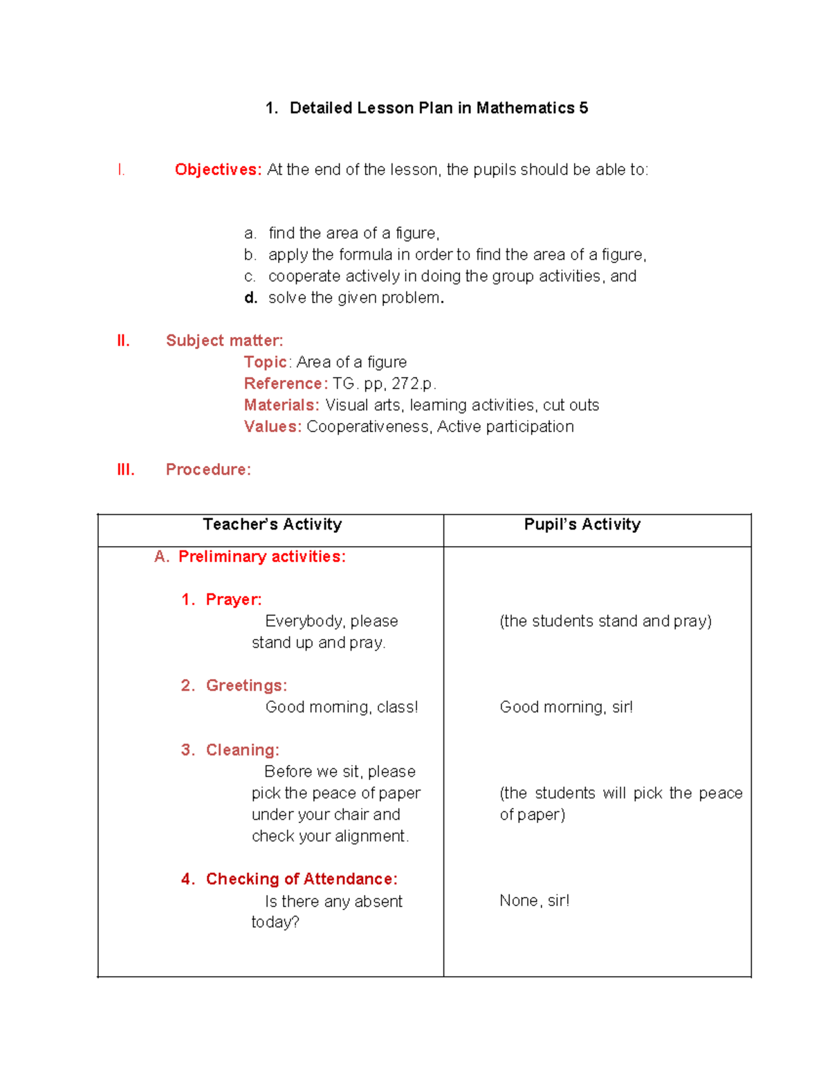 Awayankent 142 - DLP in Math - Detailed Lesson Plan in Mathematics 5 I ...