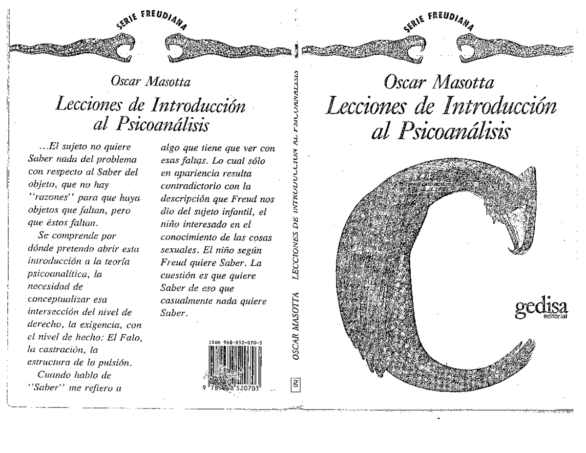 Masotta intro-al-psicoanalisis (2)80 - SERIE FREUDIAN SERIE FREUDIAN ...
