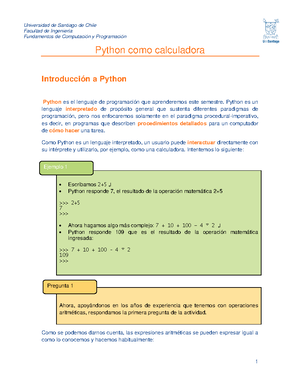 Estructura y ejecución de programas en python - Facultad de Ingeniería ...