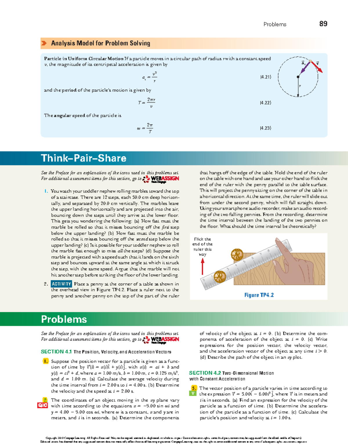 Tutorial CH4-Motion in 2D - › Analysis Model for Problem Solving ...