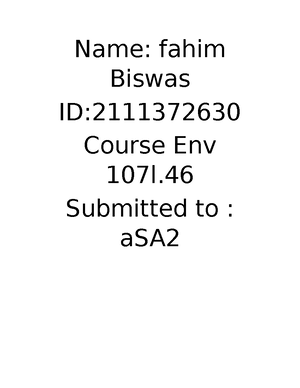 ENV107 Interlinkage of Biodiversity and Carbon cycle - Anika Tabassum ...